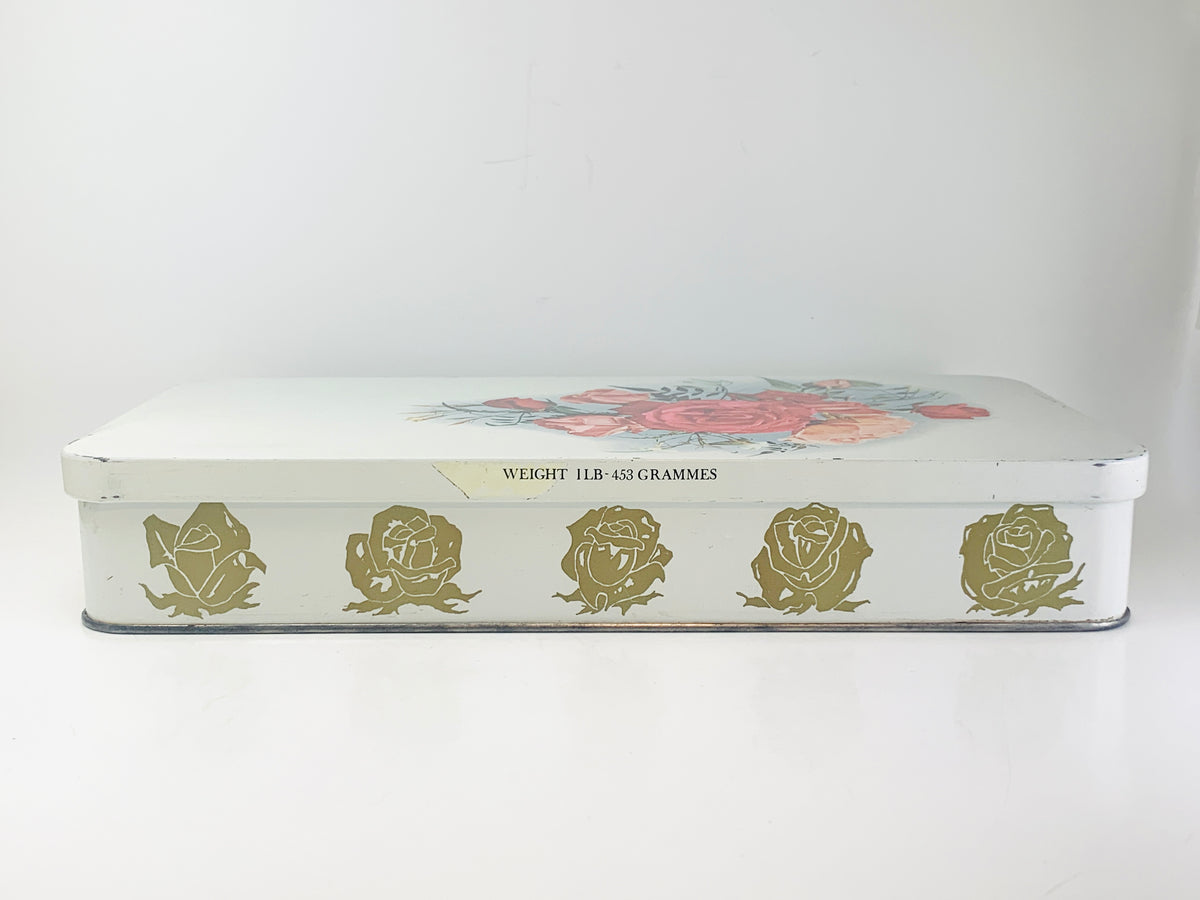 Vintage Rose Biscuit Tin
